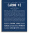 Caroline Personalized Name Meaning Art Prints – Name Stories