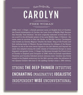 Carolyn Personalized Name Meaning Art Prints – Name Stories