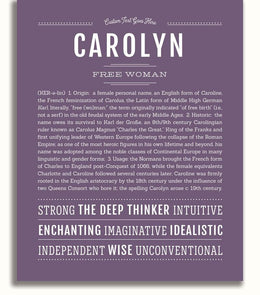 Carolyn | Name Art Print – Name Stories