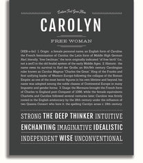 Carolyn | Name Art Print – Name Stories