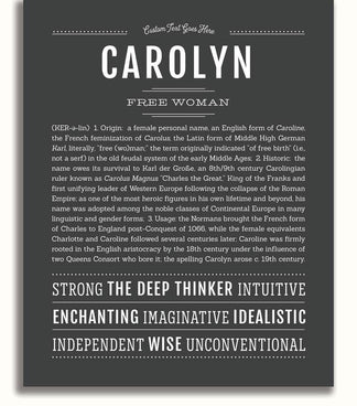Carolyn | Name Art Print – Name Stories