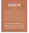Carolyn Personalized Name Meaning Art Prints – Name Stories