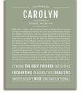 Carolyn | Name Art Print – Name Stories