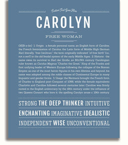 Carolyn | Name Art Print – Name Stories