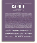 Carrie | Name Art Print – Name Stories