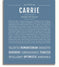 Carrie | Name Art Print – Name Stories