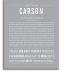 Carson (female) | Name Art Print – Name Stories