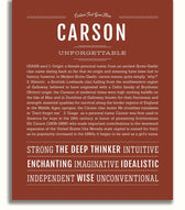 Carson (female) | Name Art Print – Name Stories