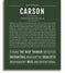 Carson (female) | Name Art Print – Name Stories