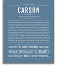 Carson (female) | Name Art Print – Name Stories