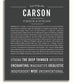 Carson (male) | Name Art Print – Name Stories