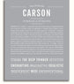 Carson (male) | Name Art Print – Name Stories