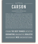 Carson (male) | Name Art Print – Name Stories
