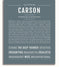 Carson (male) | Name Art Print – Name Stories