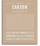Carson (male) | Name Art Print – Name Stories