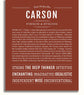 Carson (male) | Name Art Print – Name Stories