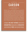Carson (male) | Name Art Print – Name Stories