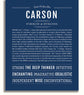 Carson (male) | Name Art Print – Name Stories