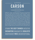 Carson (male) | Name Art Print – Name Stories
