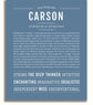 Carson Personalized Name Meaning Art Prints – Name Stories