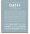 Carsyn | Name Art Print – Name Stories