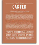 Carter (female) | Name Art Print – Name Stories