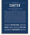 Carter (female) | Name Art Print – Name Stories