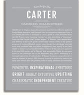 Carter (male) | Name Art Print – Name Stories