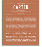 Carter (male) | Name Art Print – Name Stories