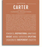 Carter (male) | Name Art Print – Name Stories