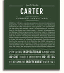 Carter (male) | Name Art Print – Name Stories