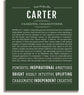 Carter Personalized Name Meaning Art Prints – Name Stories
