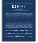 Carter (male) | Name Art Print – Name Stories