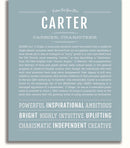 Carter (male) | Name Art Print – Name Stories