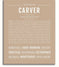 Carver Personalized Name Meaning Art Prints – Name Stories