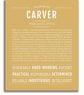 Carver Personalized Name Meaning Art Prints – Name Stories