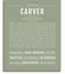 Carver Personalized Name Meaning Art Prints – Name Stories
