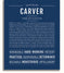 Carver Personalized Name Meaning Art Prints – Name Stories