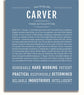 Carver Personalized Name Meaning Art Prints – Name Stories