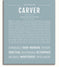 Carver Personalized Name Meaning Art Prints – Name Stories