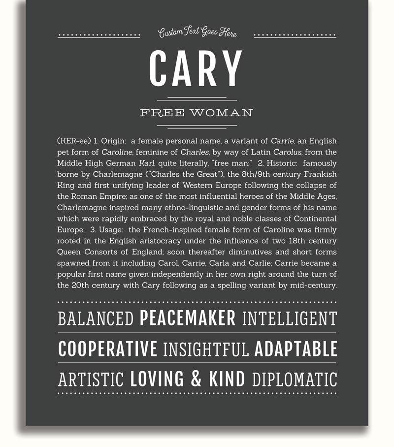 Cary | Name Art Print – Name Stories