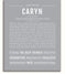 Caryn Personalized Name Meaning Art Prints – Name Stories