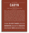 Caryn | Name Art Print – Name Stories