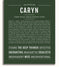 Caryn | Name Art Print – Name Stories