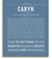 Caryn Personalized Name Meaning Art Prints – Name Stories