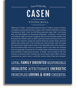 Casen | Name Art Print – Name Stories