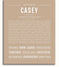 Casey Personalized Name Meaning Art Prints – Name Stories