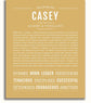 Casey Personalized Name Meaning Art Prints – Name Stories