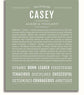Casey (female) | Name Art Print – Name Stories