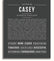 Casey (male) | Name Art Print – Name Stories